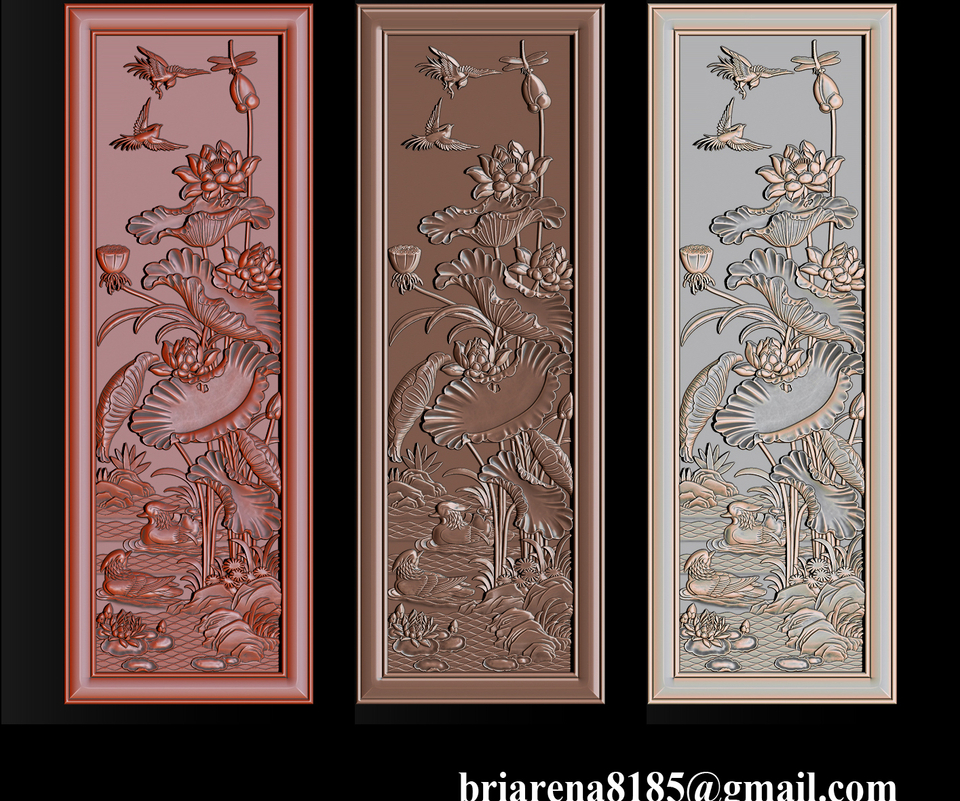 Lotus pattern relief design for CNC router