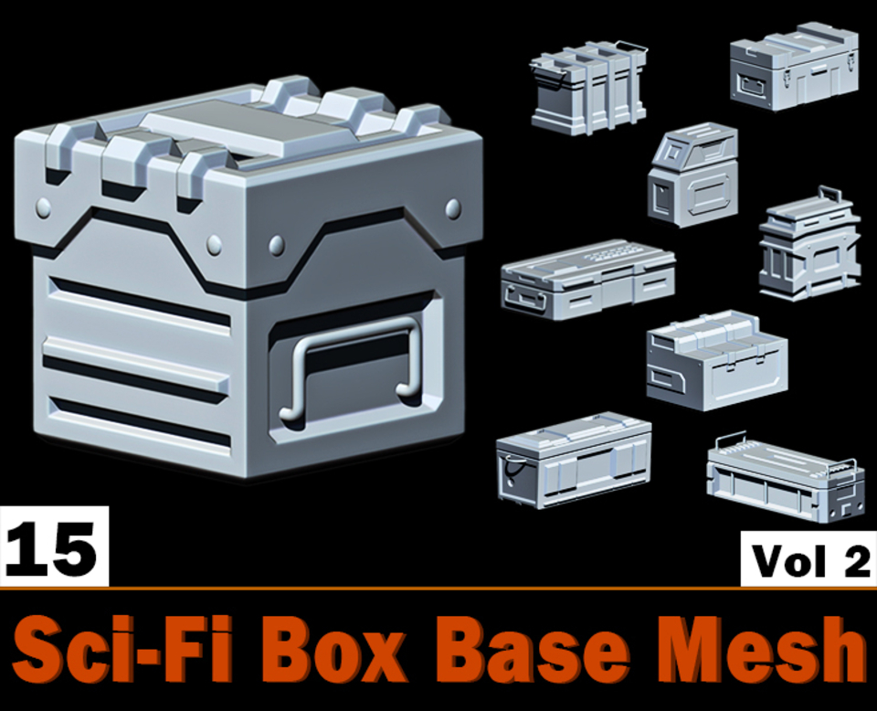 Sci-Fi Box Base Mesh Vol 2
