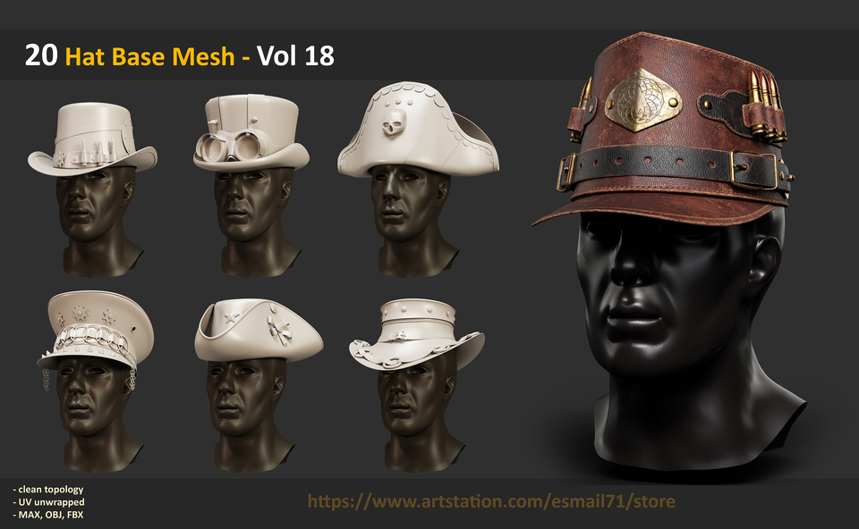 20 Hat Base Mesh - Vol 18