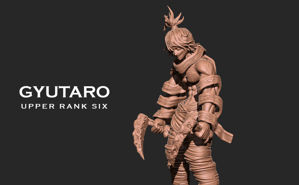 Demon slayer - Gyutaro rank 6 anime 3D print model