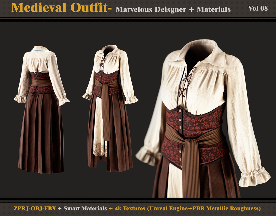 Medieval Outfit-Models+Materials