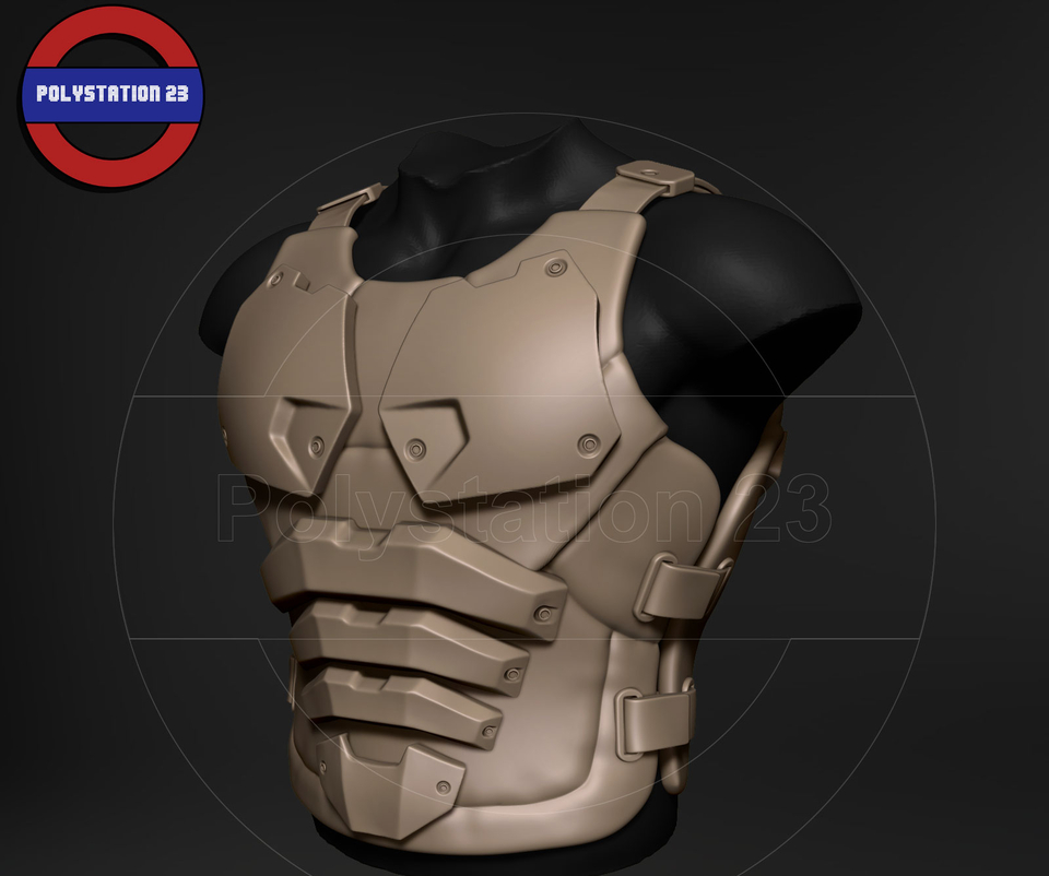 Sci fi character Torso armour v6 Highpoly zbrush