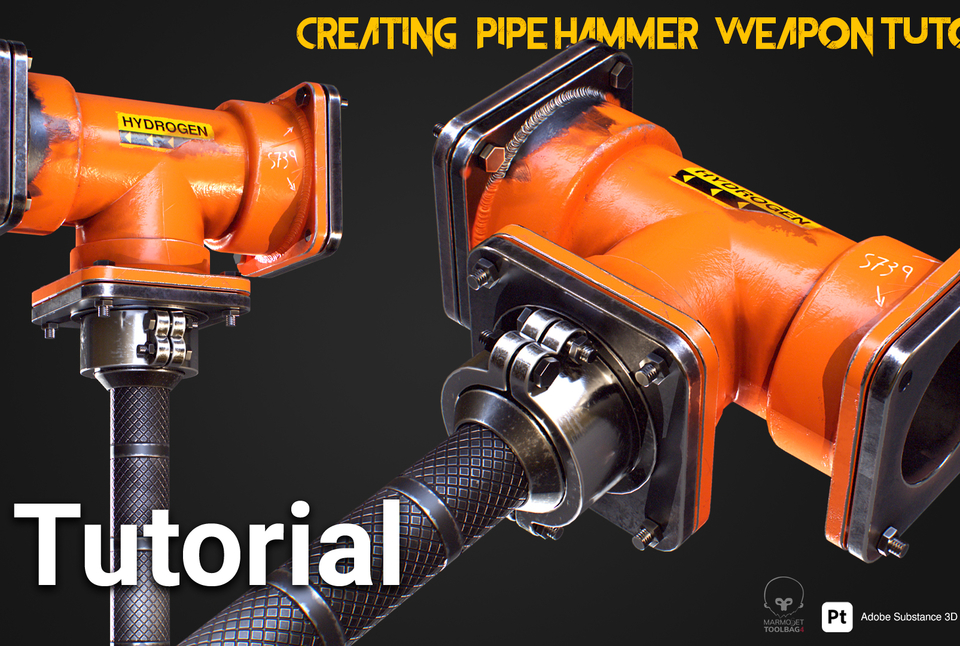 Creating a Pipe Hammer Weapon in Maya Tutorial