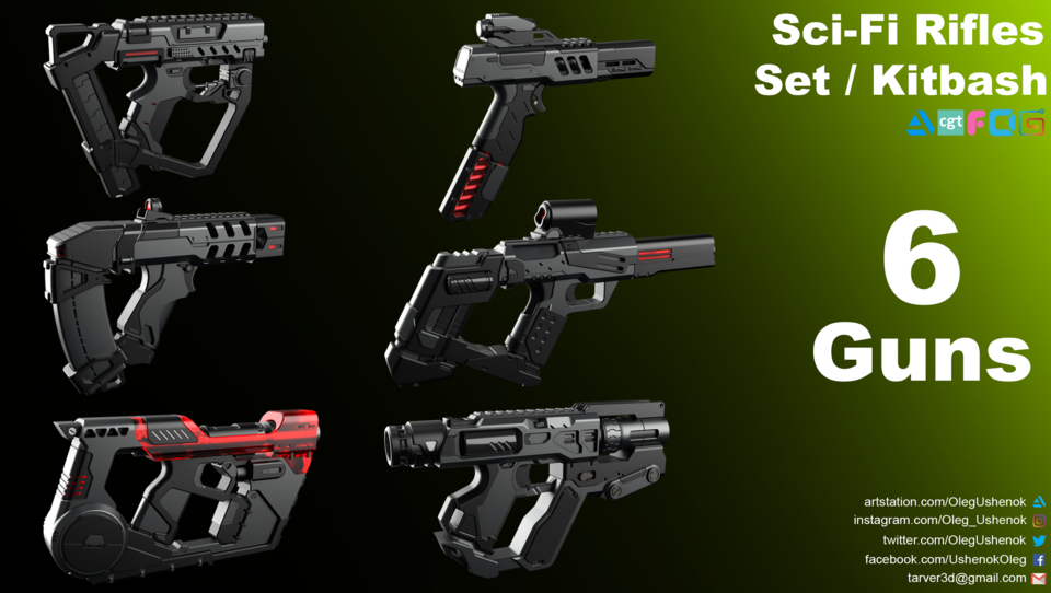 Sci-Fi Guns Set "Alpha"