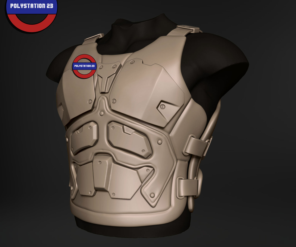 Sci fi character Torso armour v9 highpoly zbrush
