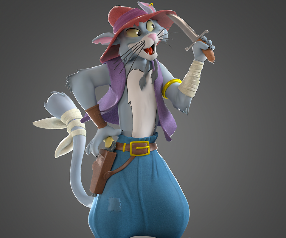 Pirate cat for printing