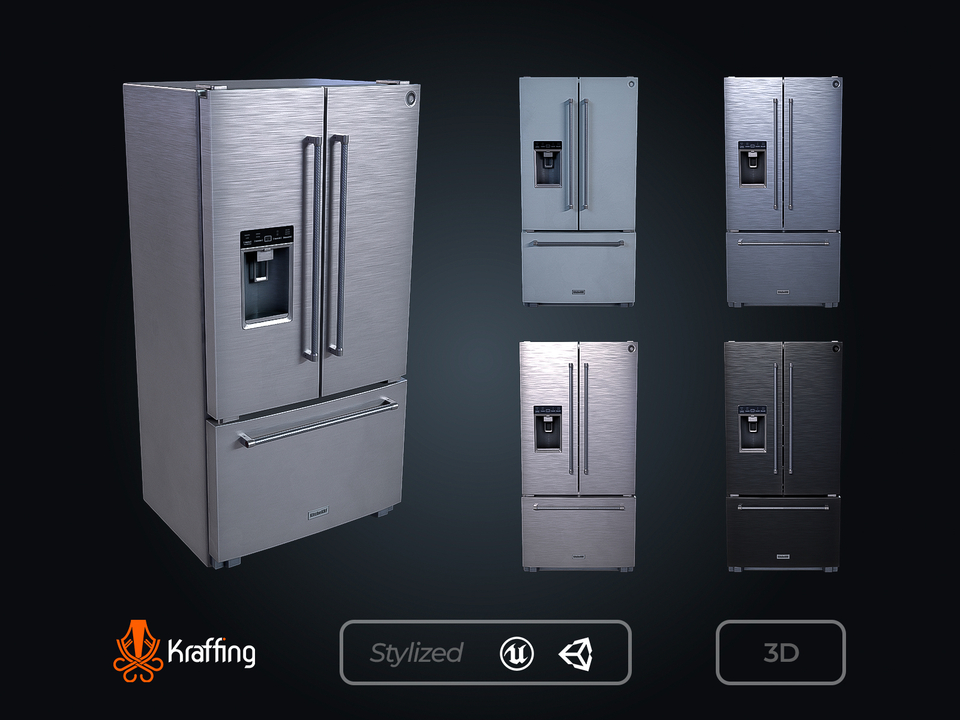 Fridge V2 – Kitchen Appliance – Game Ready