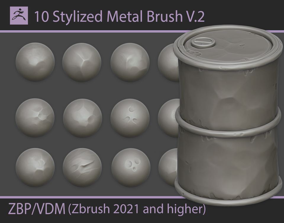 Stylized Metal Brush V.2