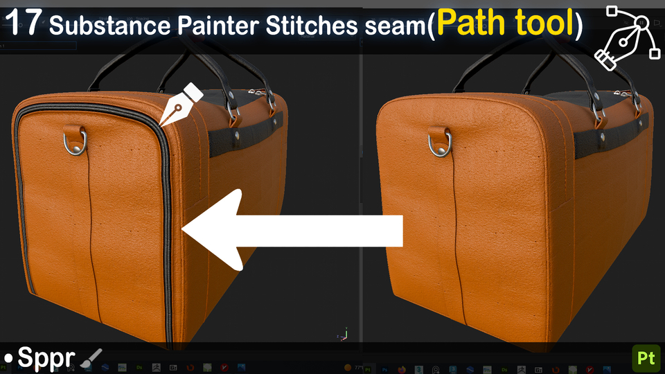 17 Substance painter Stitches seam path tool