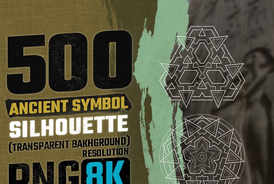 500 Ancient symbol png8k vol 04