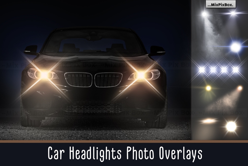 Car Headlights Photo Overlays