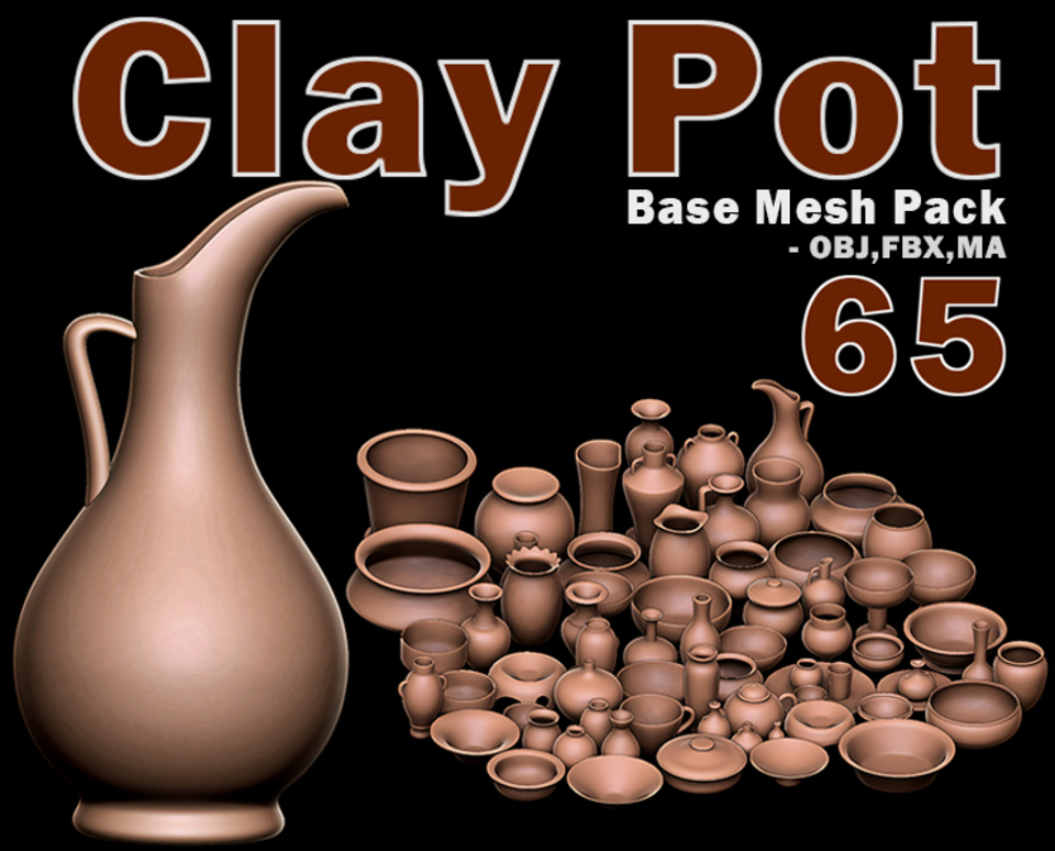 65 Clay Pot Base Mesh