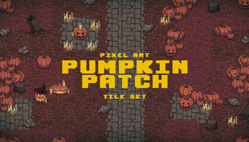Pixel Art Pumpkin Patch