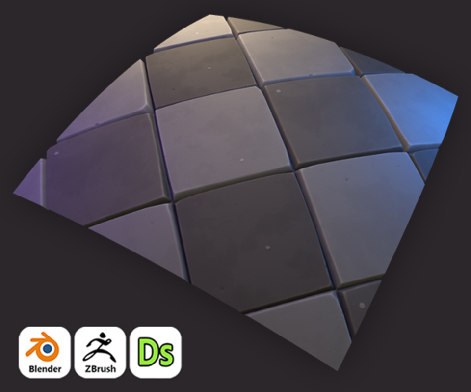 Stylized Checker Floor For Games 3D Art /Tutorial