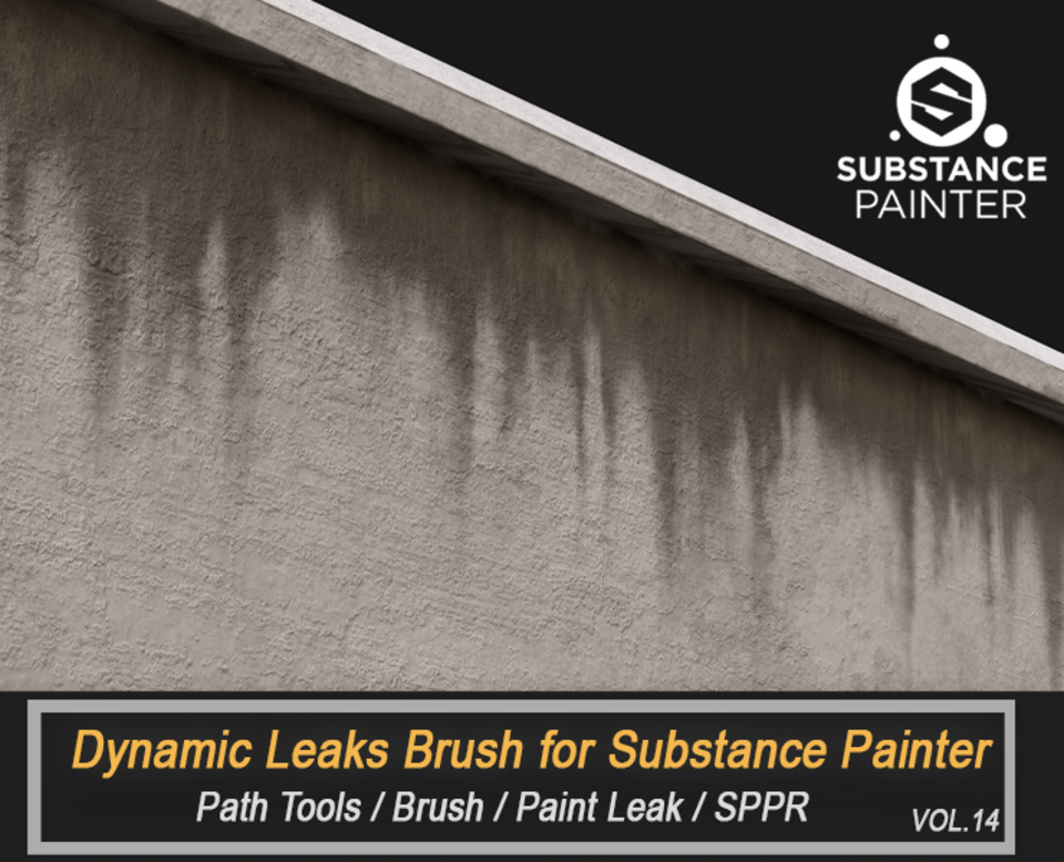 Dirt Leaks Brush for Substance Painter (Path Tool)