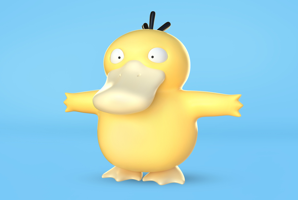 Pokemon Psyduck Low-poly 3D Model