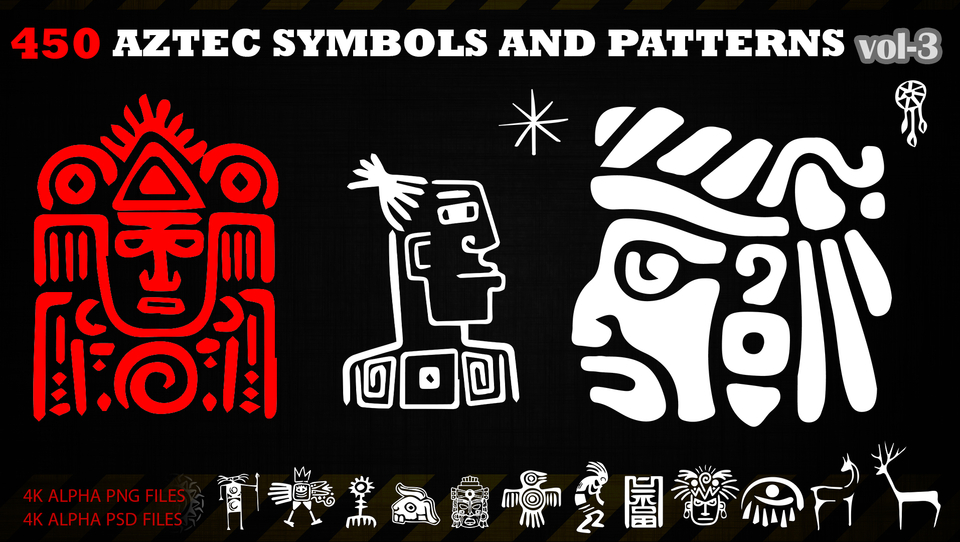 450 AZTEC SYMBOLS ALPHA