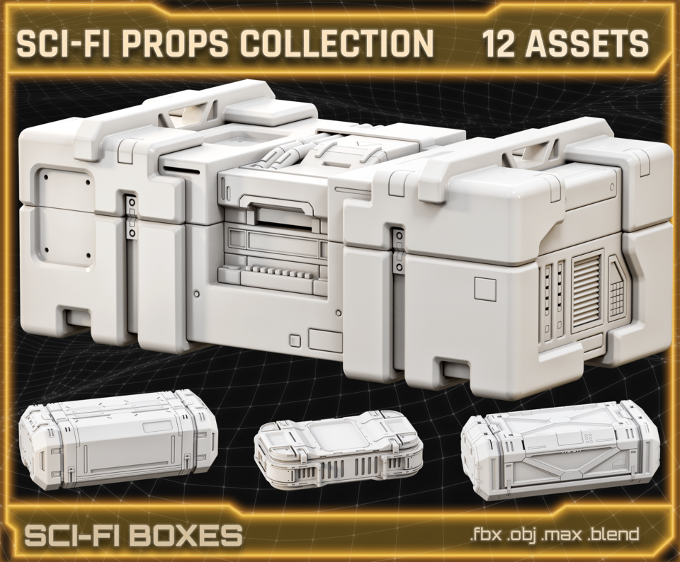 SCI-FI Props Collection BOXES