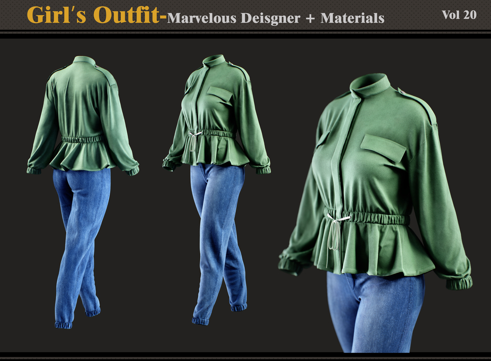Girl's Outfit- Models + Materials