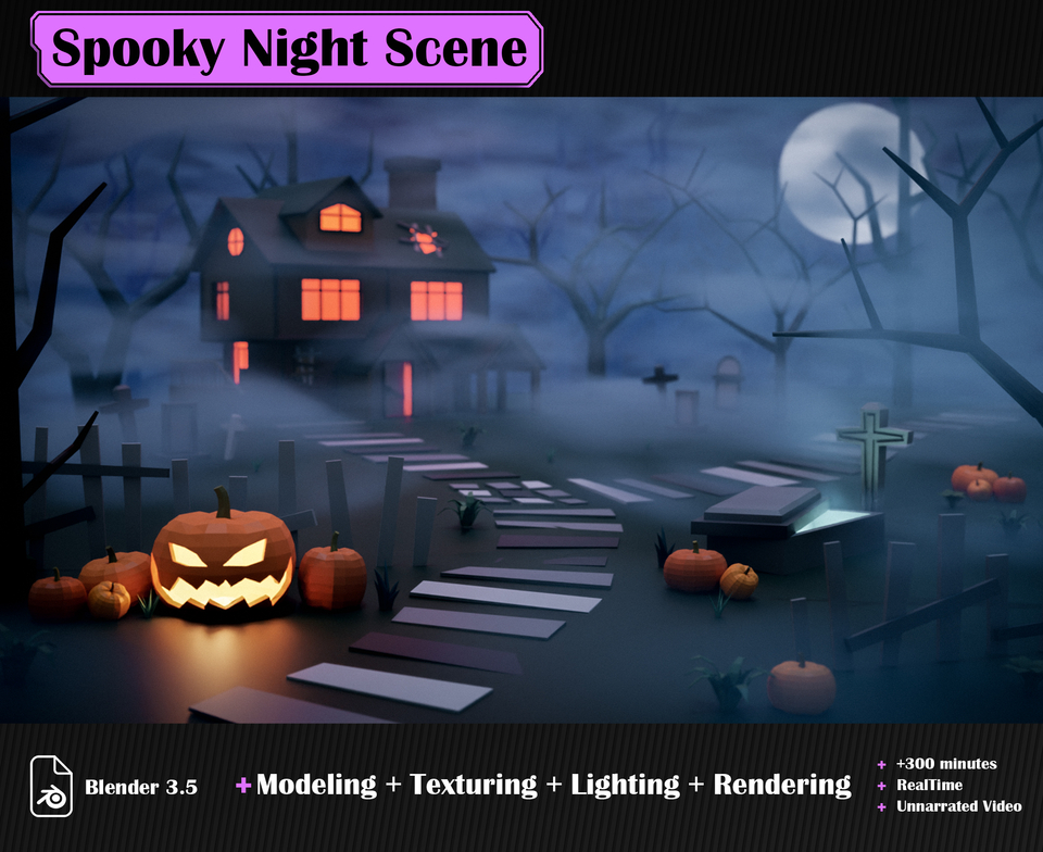Creating A Spooky Night Scene in Blender 3.5