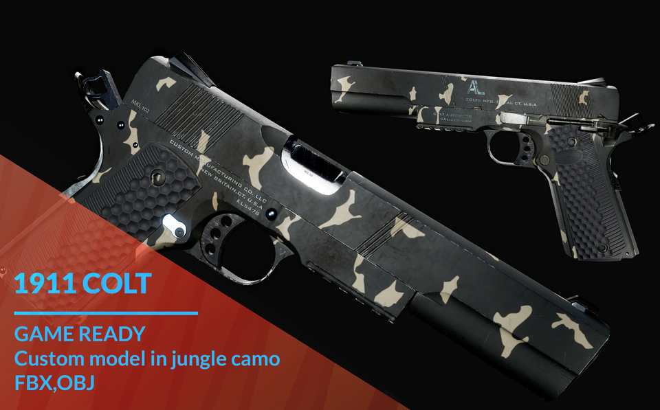 911 COLT Low-poly 3D model