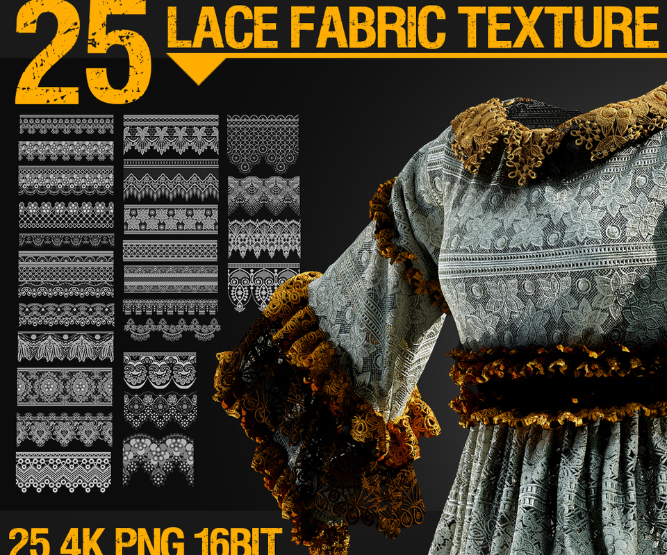 25 lace fabric texture_vol_01 - trim, texture