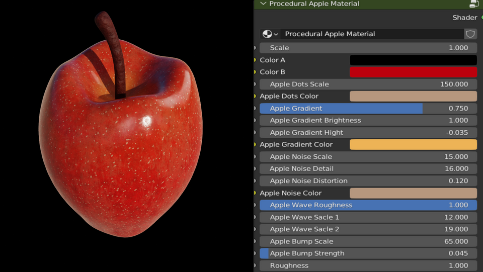 Procedural Apple Material 🍎