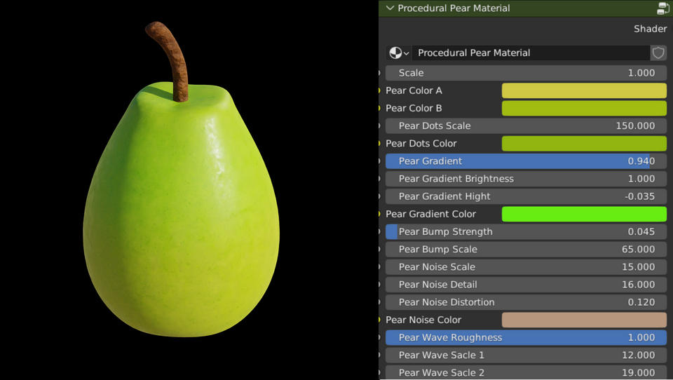 Procedural Pear Material 🍐