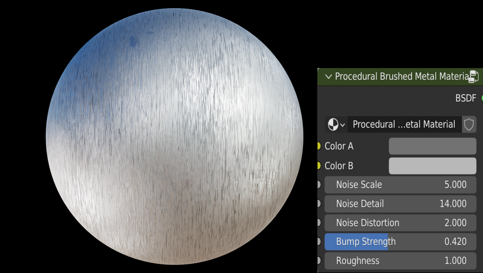 Procedural Brushed Metal Material Procedural Brushed Metal Material