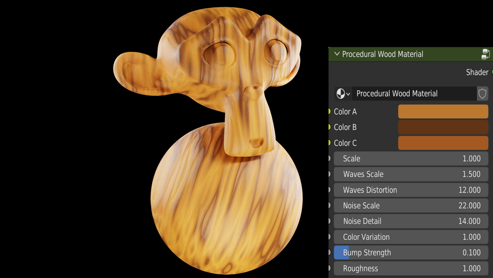 Procedural Wood Material