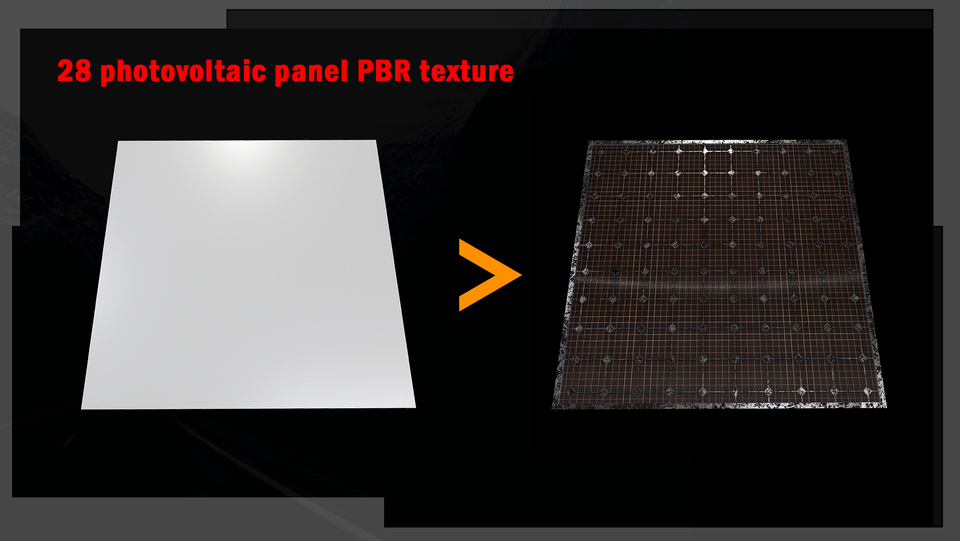 28 photovoltaic PBR texture set Texture