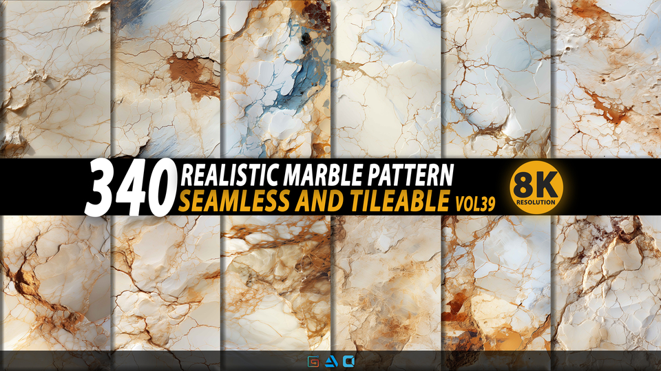 +340 Realistic marble collection