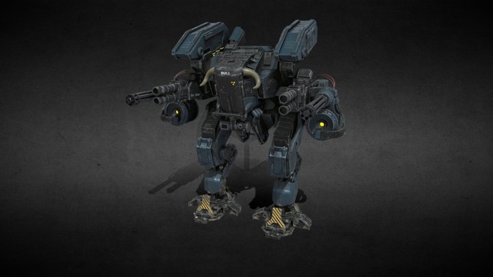 Realistic Mech in military style