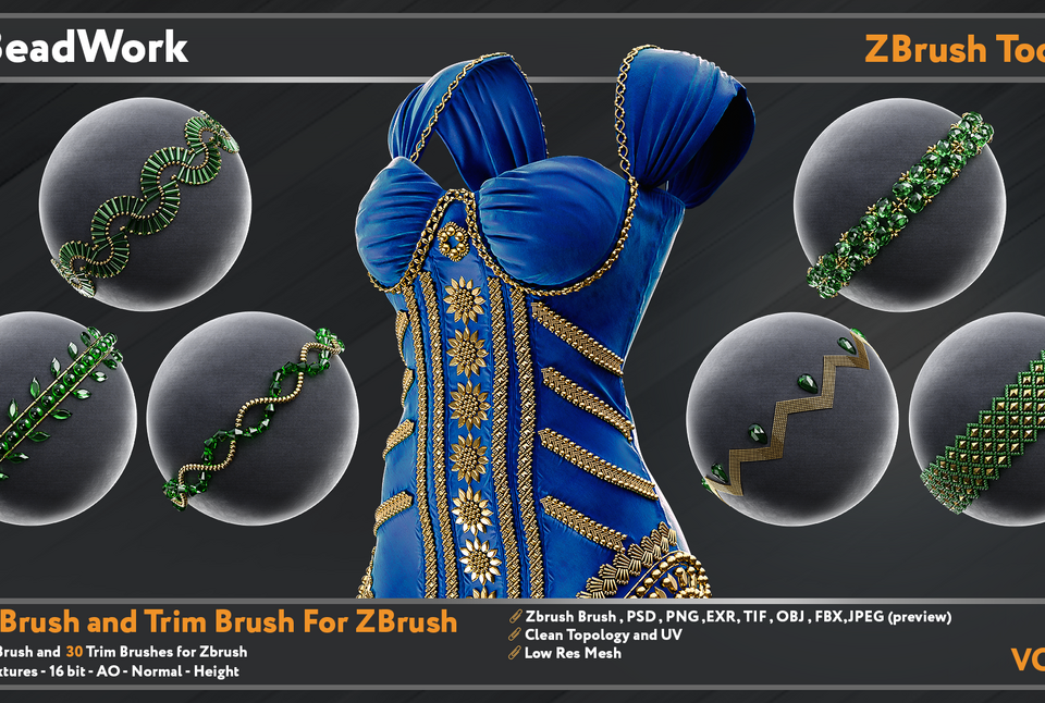 30 BeadWork - IMM Brush and Trim Brush - VOL 01