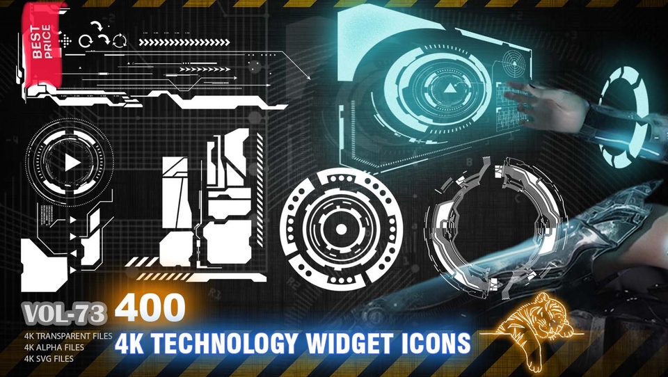 400 4K TECHNOLOGY WIDGET ICONS