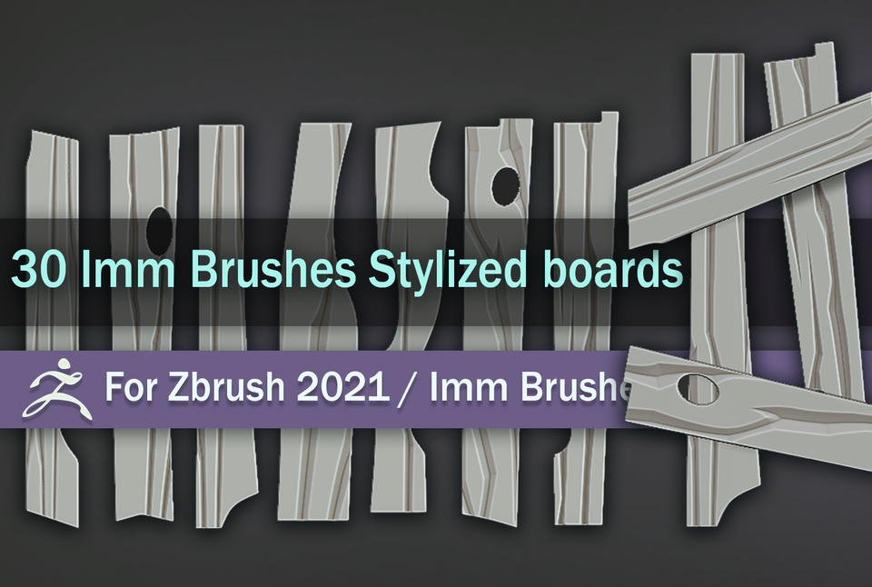 30 Imm Brushes Stylized boards