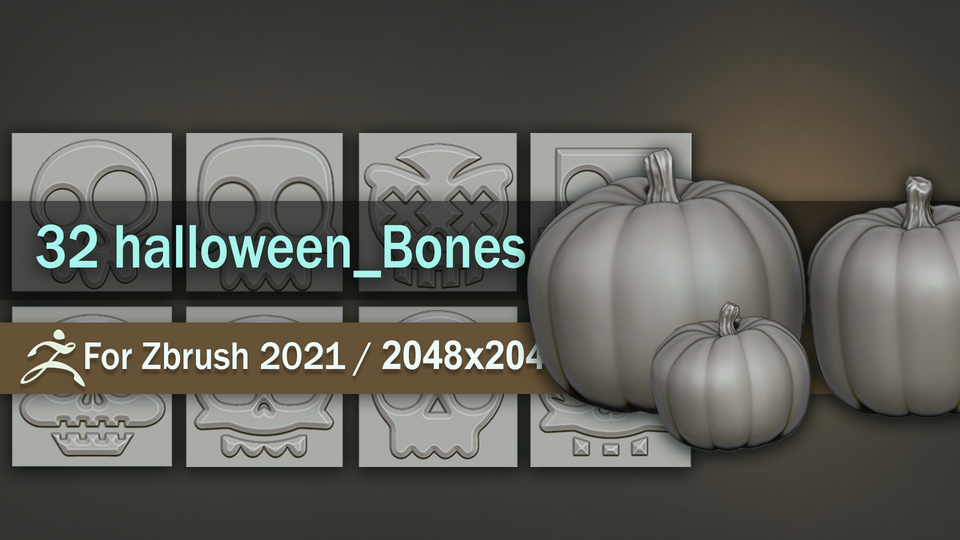 Stylized Halloween Bones