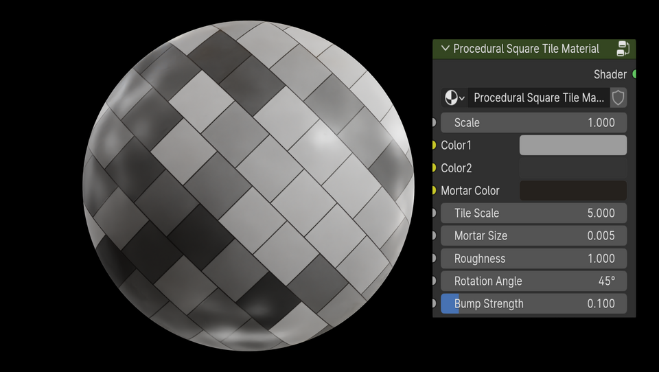 Procedural Square Tile Material
