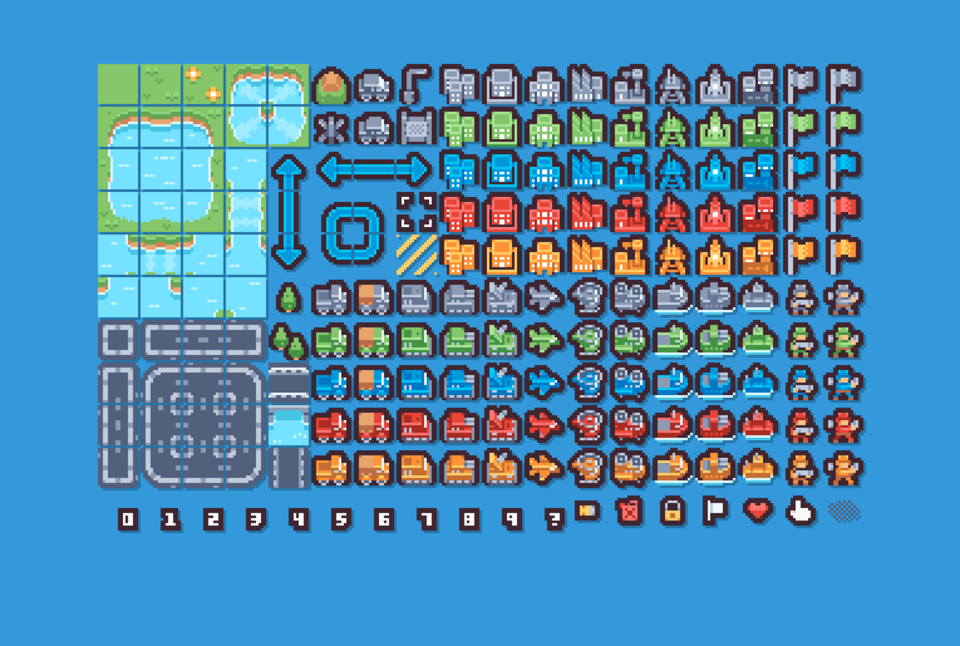 2d Open world pixel art 2d battle royal map