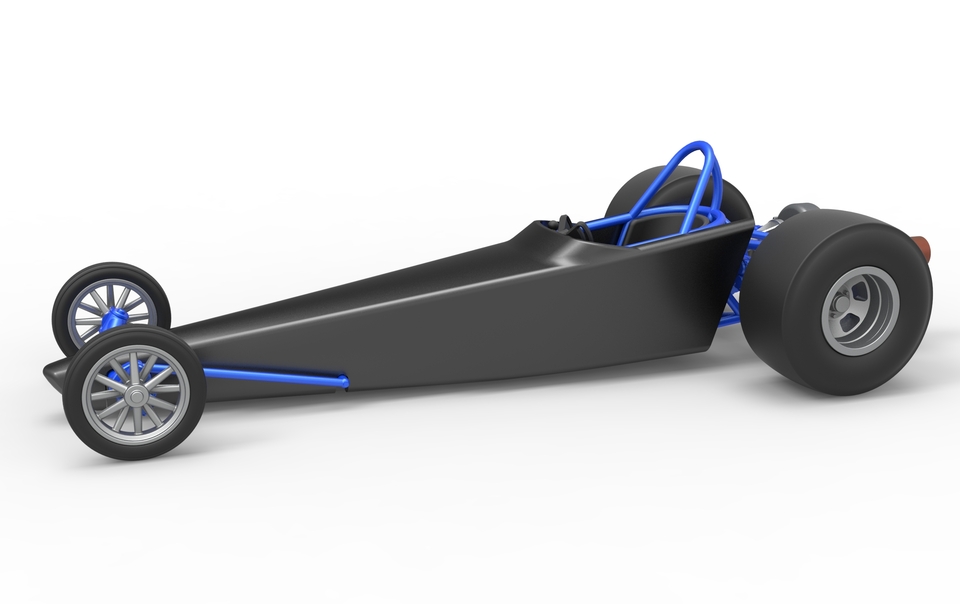 Dragster with twin Turbonique drag axle Scale 1:25