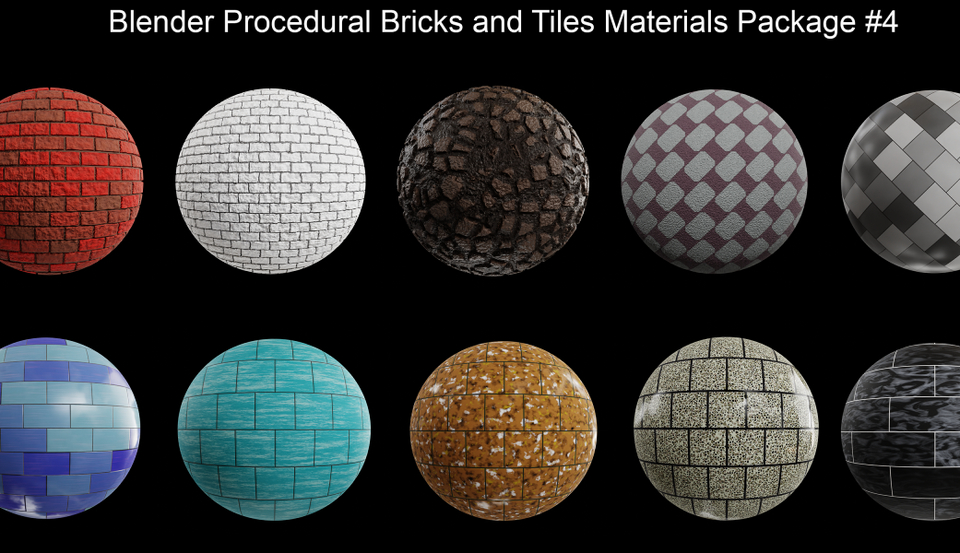 Procedural Bricks and Tiles Materials Package