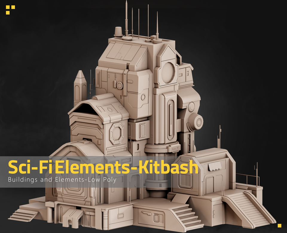 80 Sci-Fi Elements - Kitbash