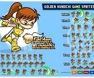 The Light Assassin 2D Game Character Sprites