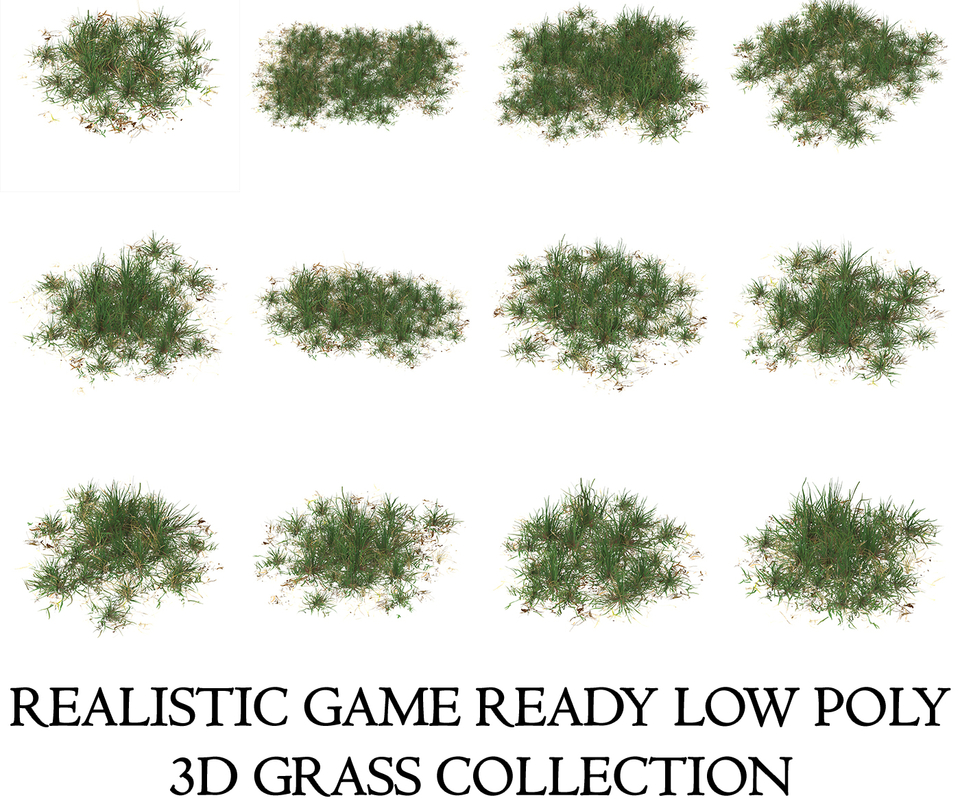 Realistic Game Ready Grass Collection