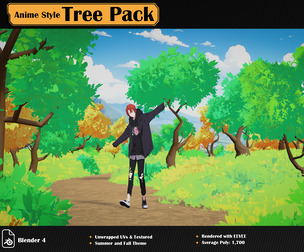 QUICK GHIBLI&ANIME TREE TOOL IN BLENDER