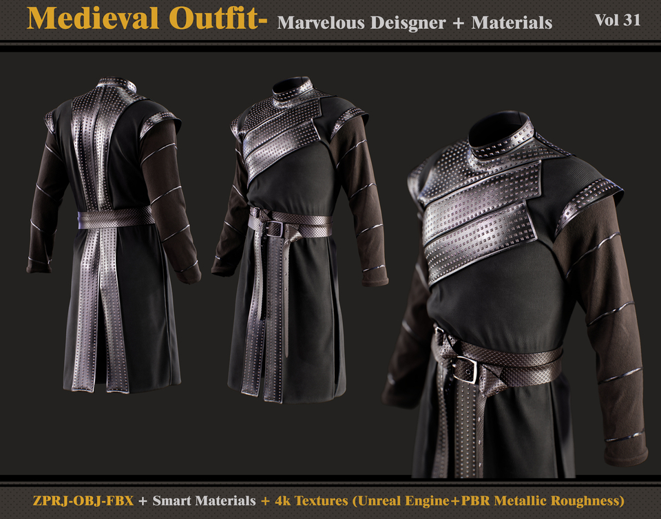 Medieval Outfit-Models+Materials