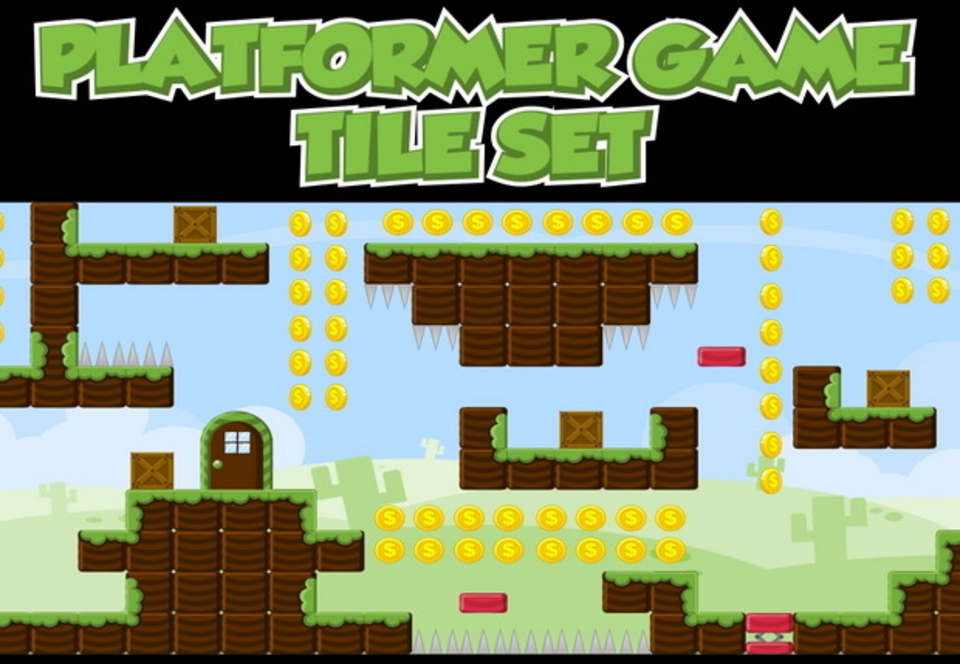 Platformer Game Tile Set