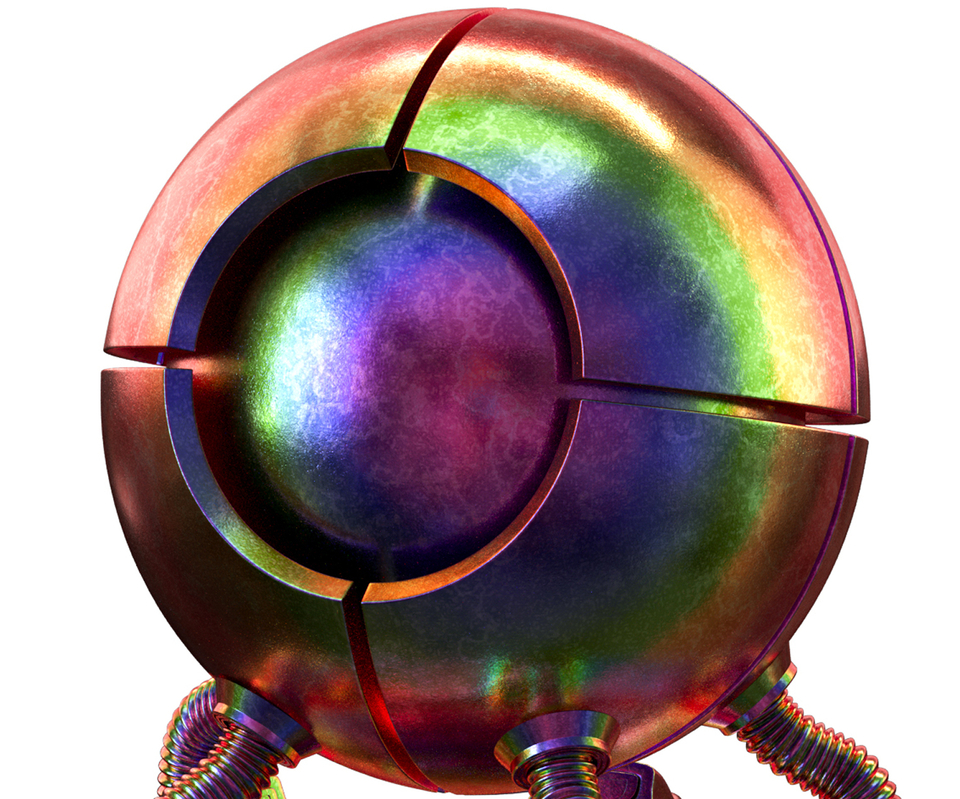 Rainbow metal material Vray/Corona