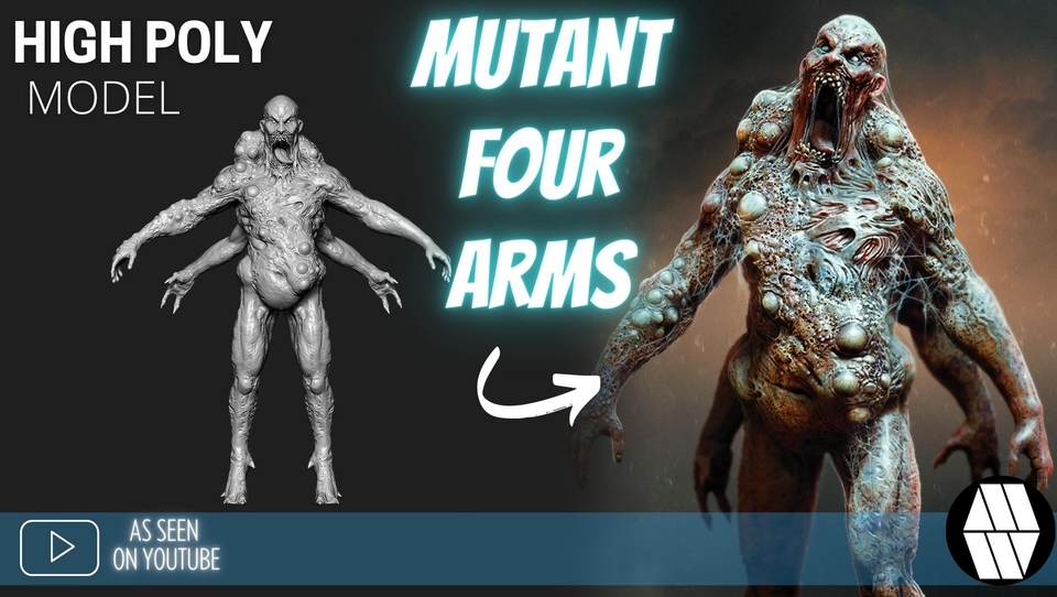 Mutant Four Arms High Poly ZTL & FBX
