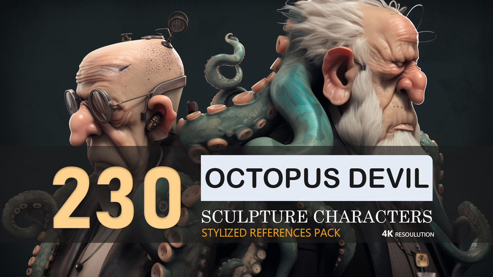 Stylized octopus devil